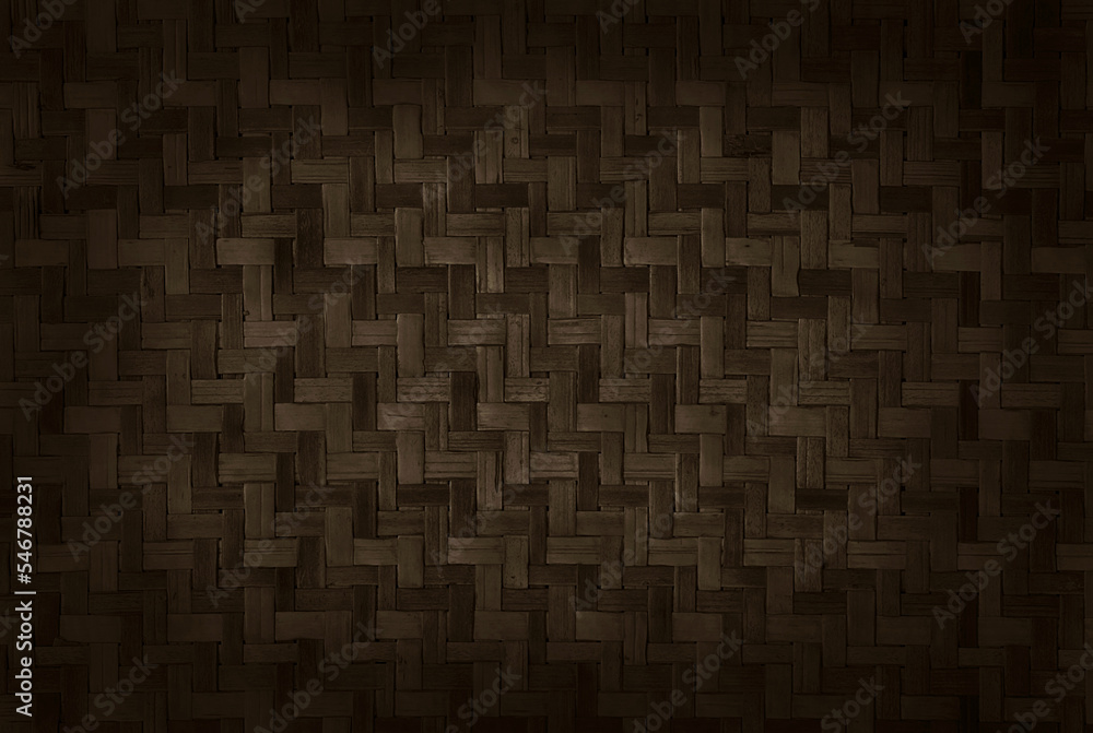 Old brown bamboo weave texture background, pattern of woven rattan mat ...