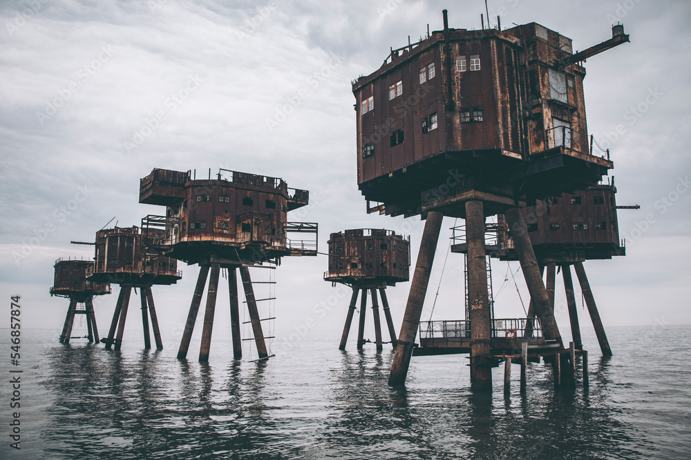 Red Sands - World War Two Fort in Thames estuary Stock Photo | Adobe Stock