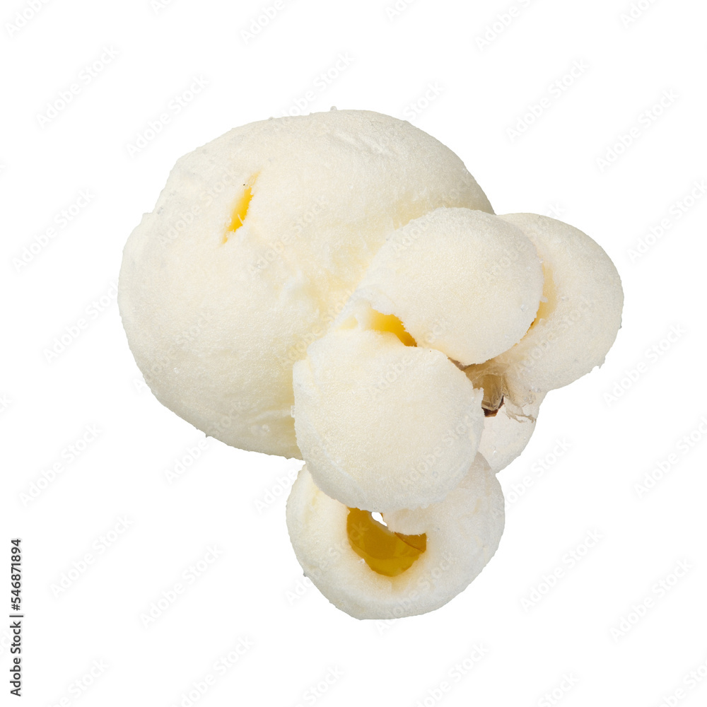 Single popcorn seed, macro shot isolated on transparent background as ...