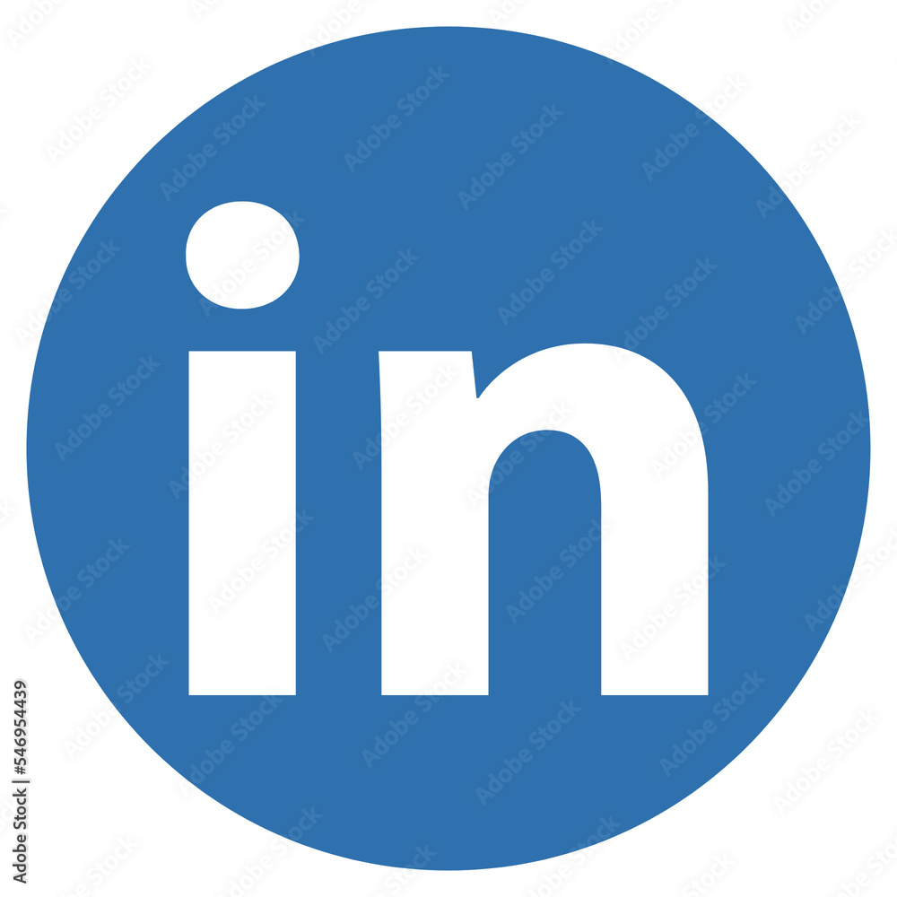 LinkedIn logo icon transparent png Stock Illustration | Adobe Stock