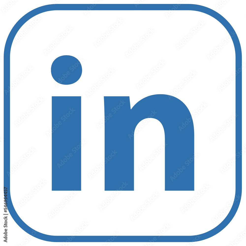 LinkedIn logo icon transparent png Stock Illustration | Adobe Stock