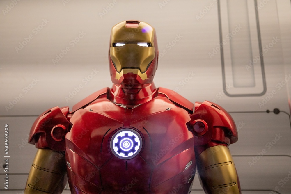 Foto de Stock Replica of the Iron Man Mark III armor in the Science ...