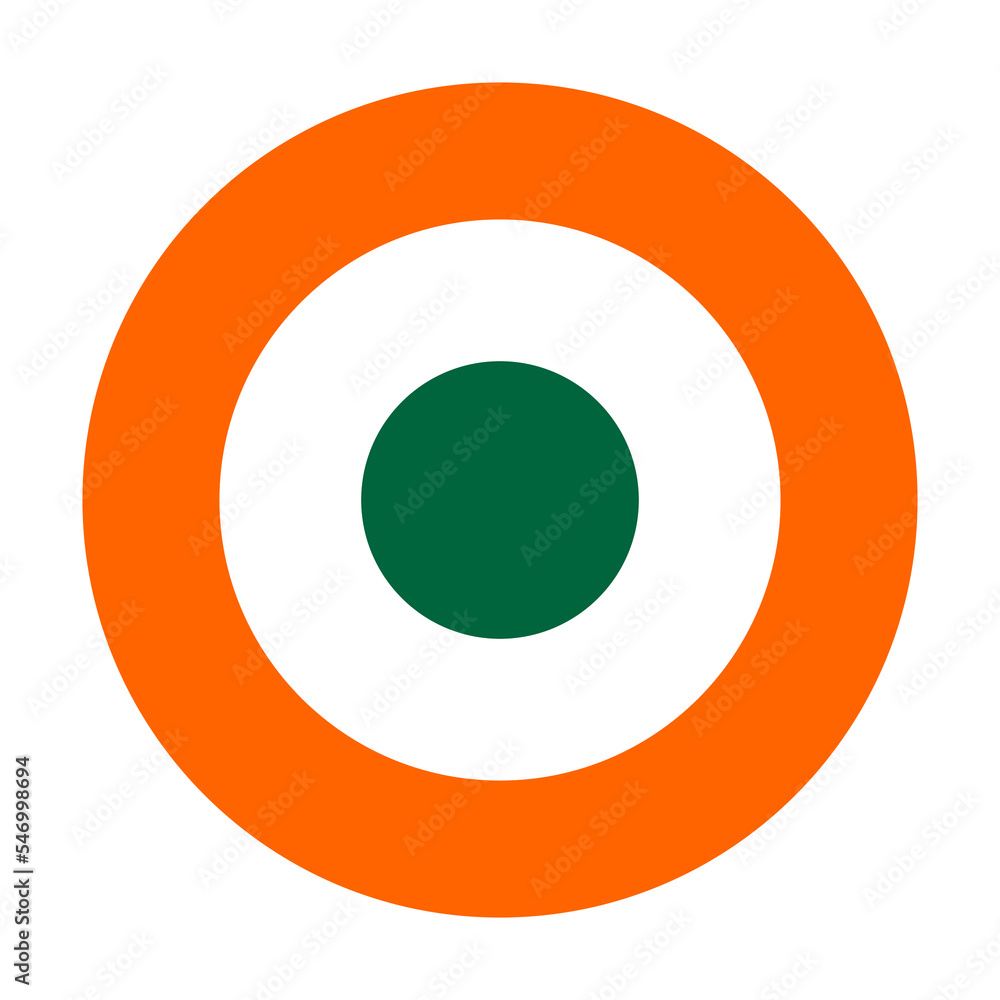 Circle badge roundel of India Air force flag vector illustration ...
