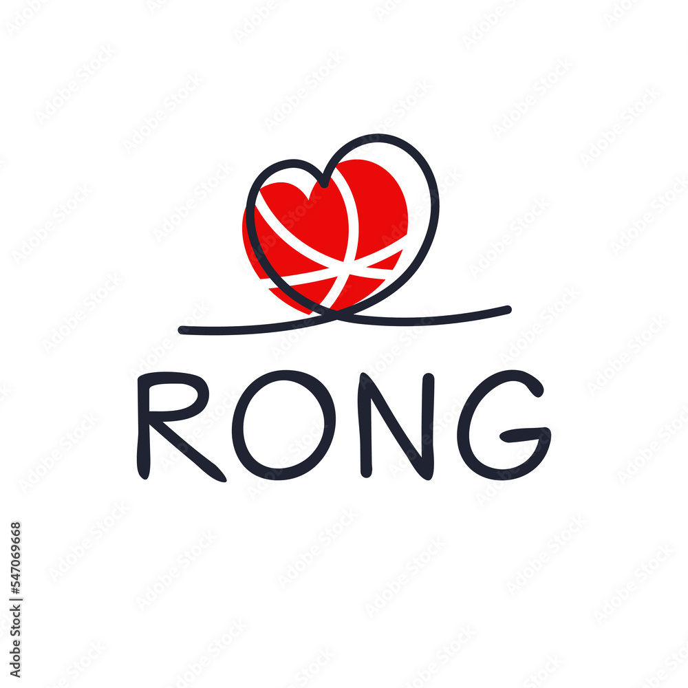 (Rong) Calligraphy name, Vector illustration. Stock Vector | Adobe Stock