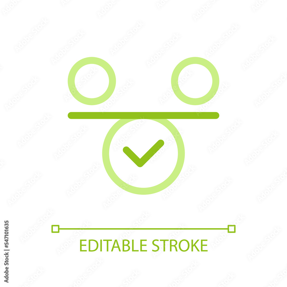 Balance pixel perfect color linear ui icon. Inner harmony and calmness ...