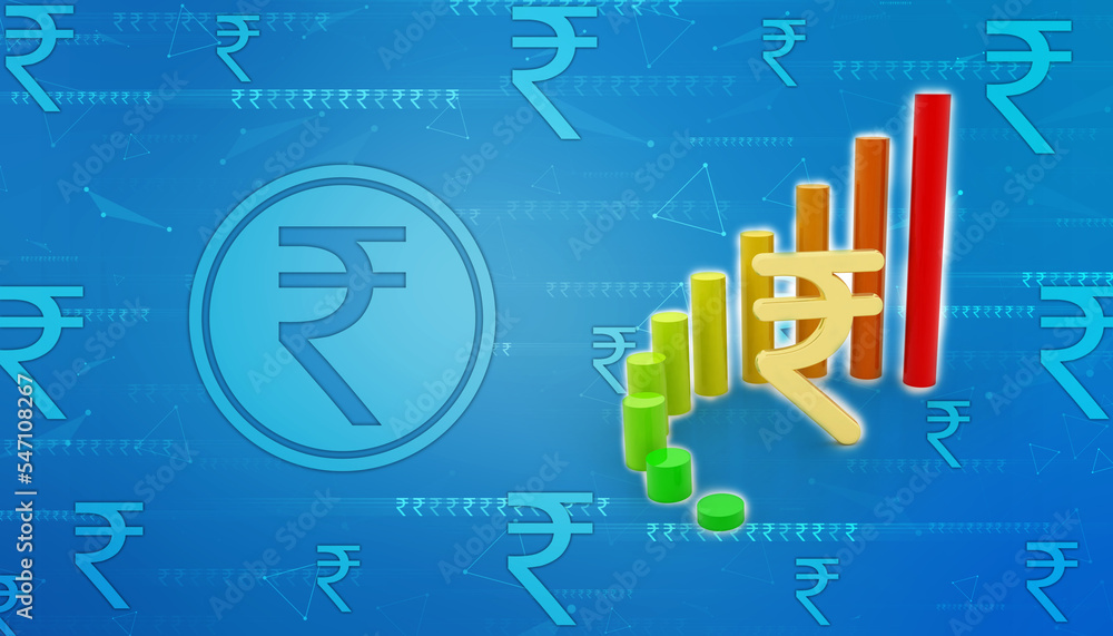 Indian rupee background, Stock market background with Indian rupee ...