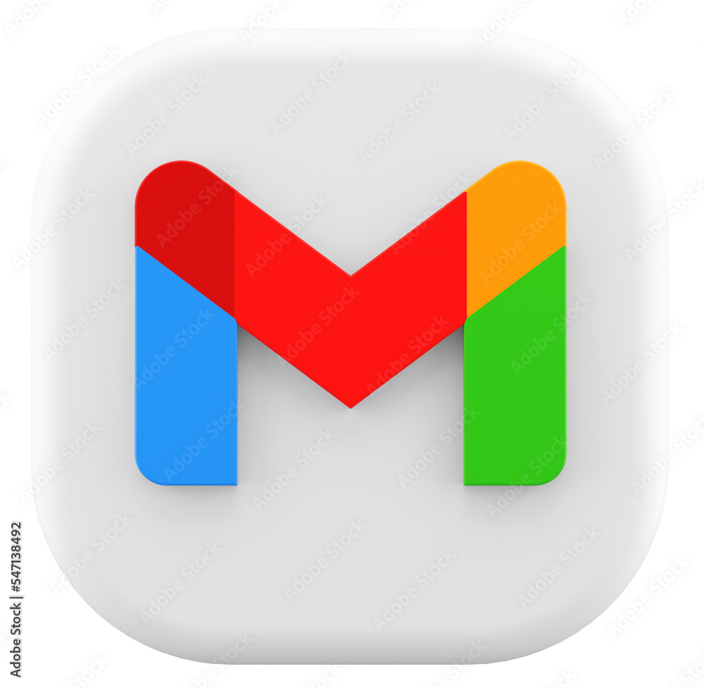 Valencia, Spain - November, 2022: Gmail isolated logo envelope icon ...