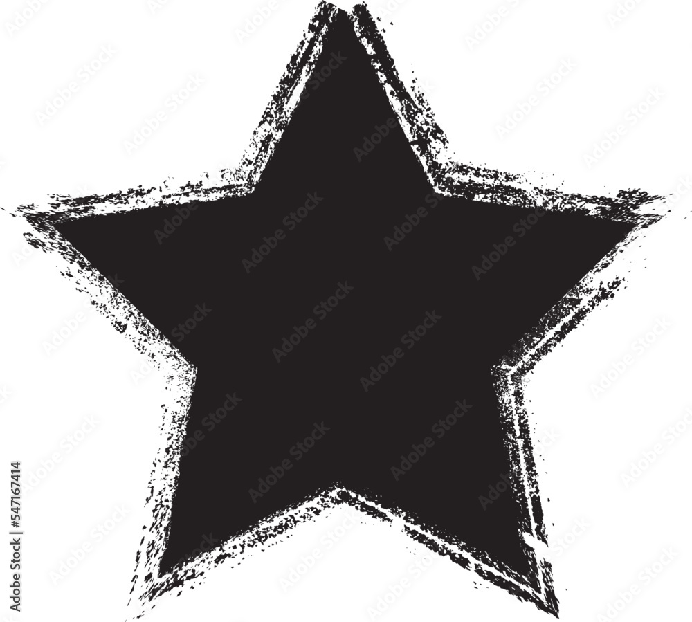 Distorted geometric shape . Minimal art design . Noise destroyed star ...