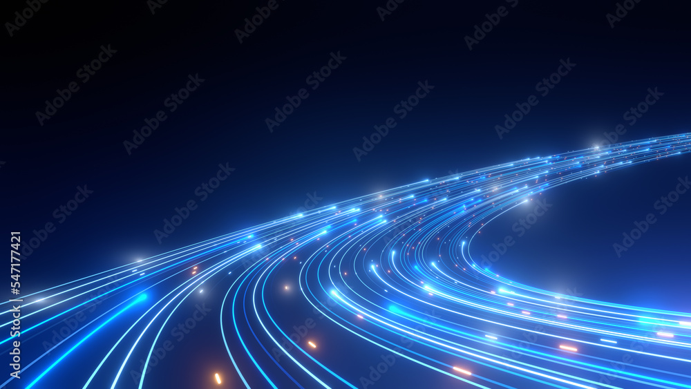 High Speed Light Streaks internet data lines Stock Illustration | Adobe ...