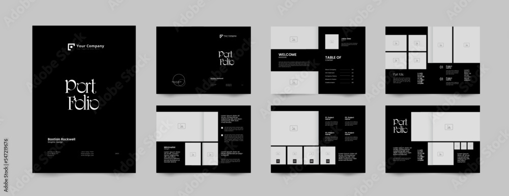modern photography portfolio layout design template. Stock Vector ...