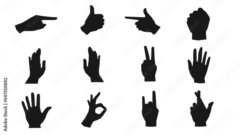 hand gesture icon Hand motions such as OK sign, cool and calm ...