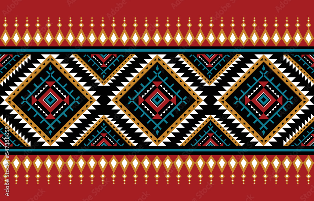 American fabric pattern design. Use geometry to create a fabric pattern. Design for textile ...