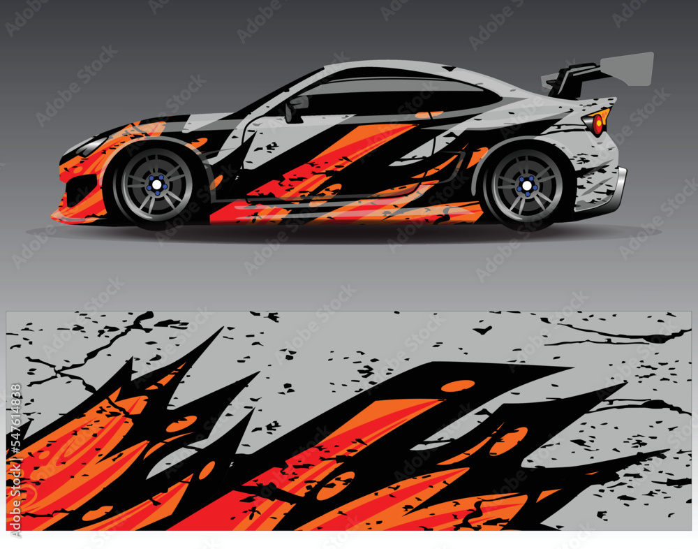 Graphic abstract stripe racing background designs for vehicle rally ...