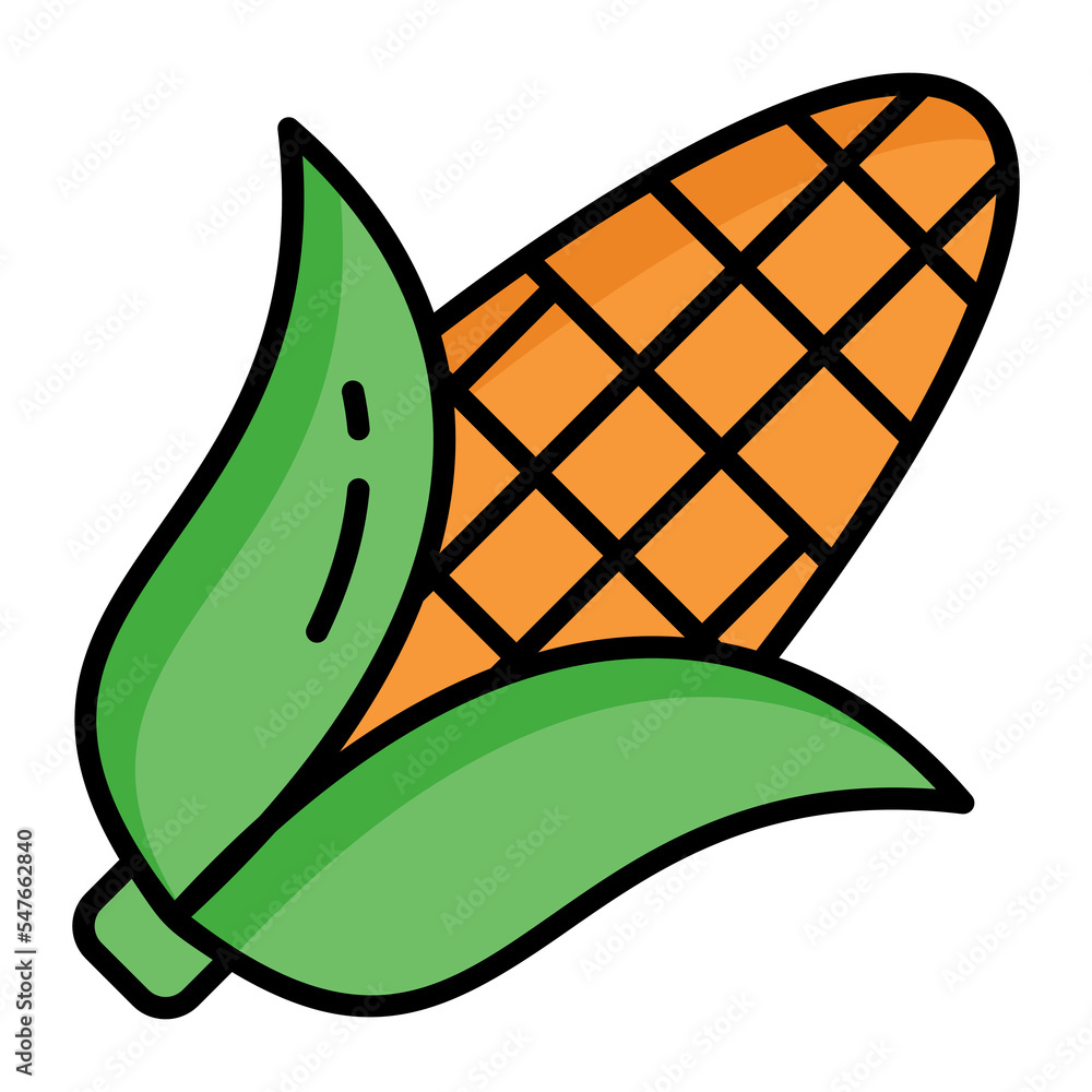 Corn, vegetable, popcorn icon in modern style for website mobile logo ...