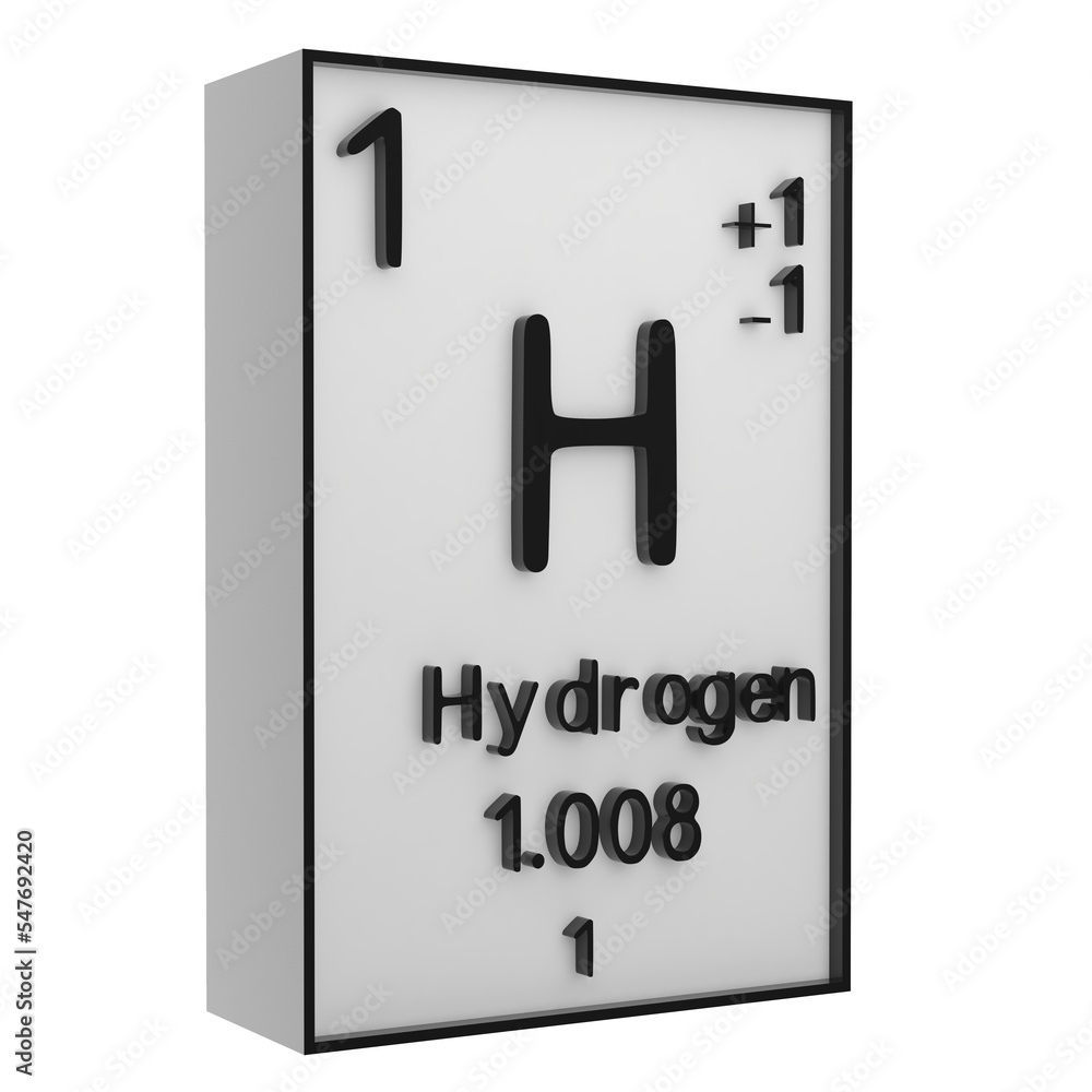 Hydrogen,Phosphorus on the periodic table of the elements on white ...