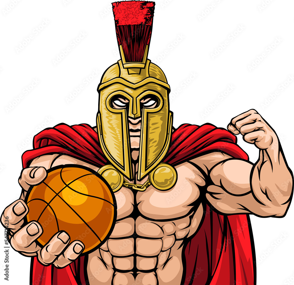 Spartan Trojan Basketball Sports Mascot Stock Illustration | Adobe Stock