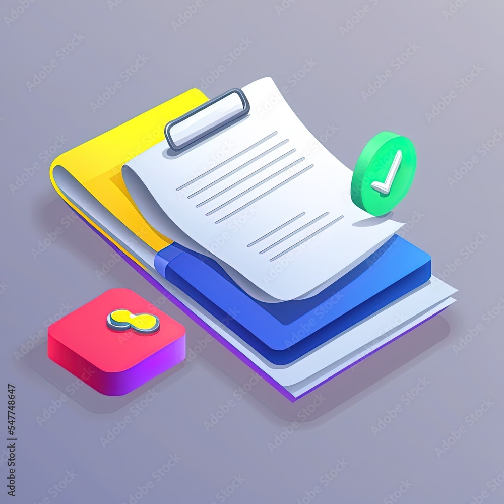 Illustration Stock Check mark icon. Approvement concept. Document, file ...