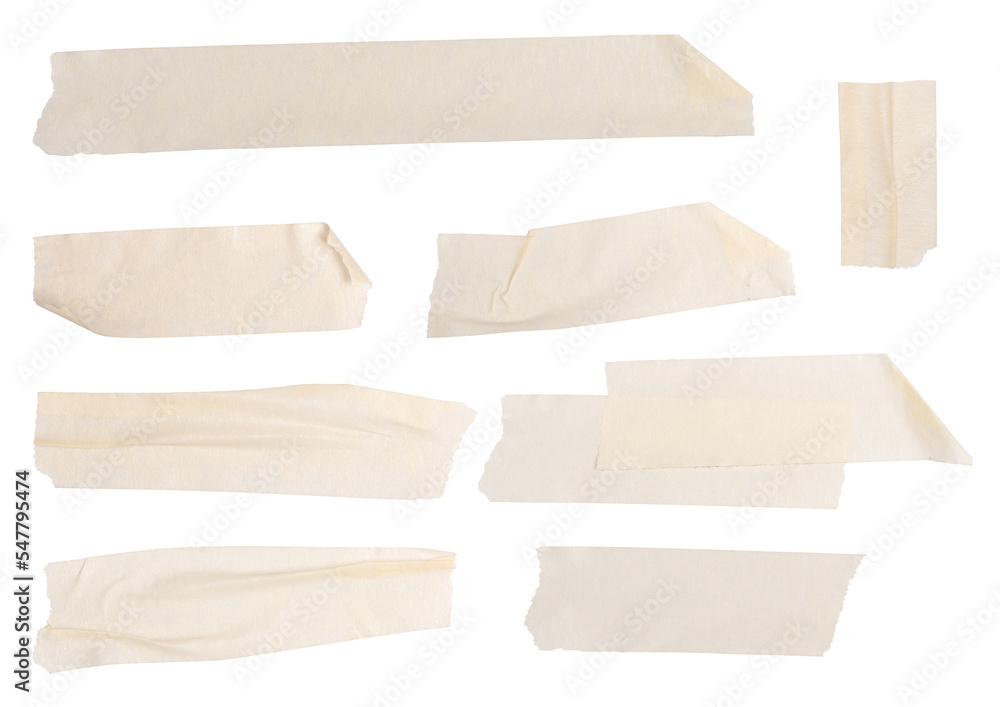 adhesive tape set collection of 8 different tapes, scratched and ...