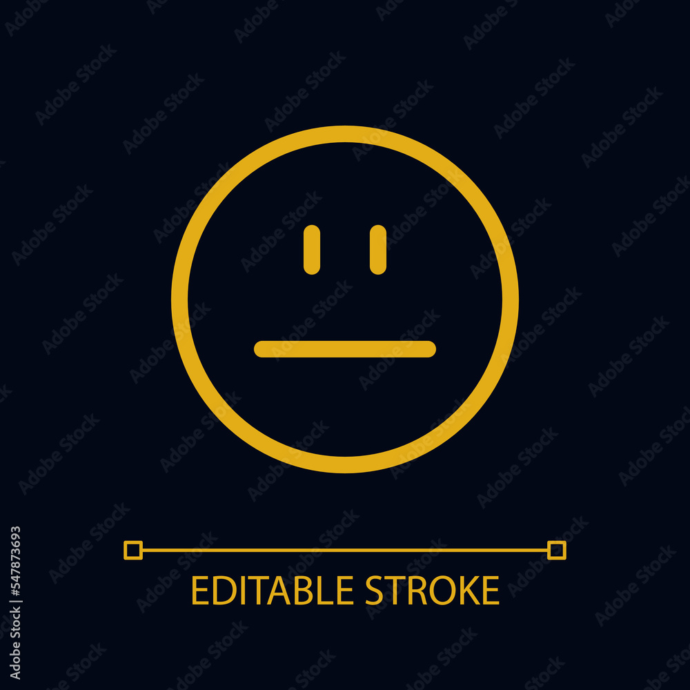 Neutral emoji pixel perfect color linear ui icon for dark theme ...