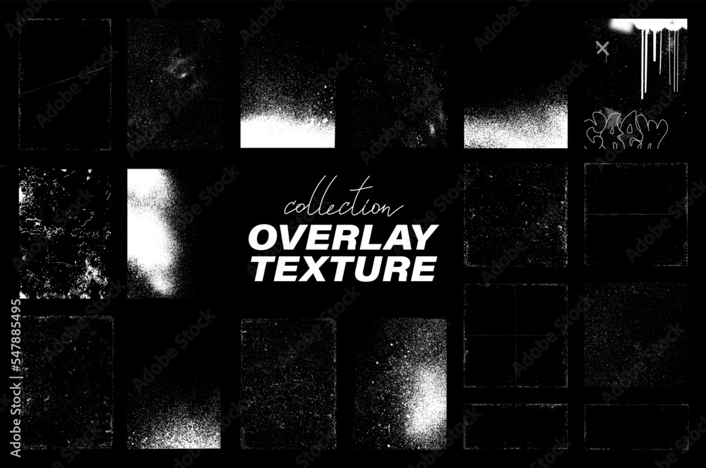 Different overlay textures, high level of detail. Stamps effect overlay ...