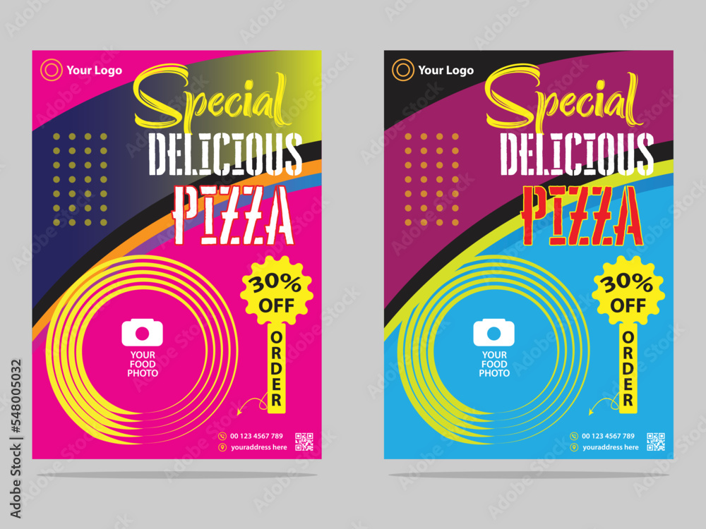 Pizza flyer design,Pizza Shop flyer Poster Template Vector,Pizza poster ...