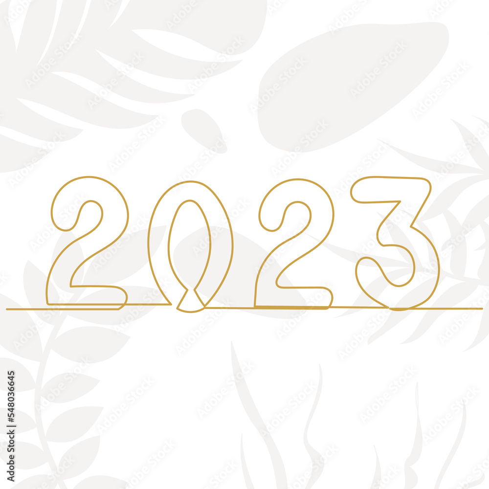 2023 continuous line drawing, vector sketch Stock Vector | Adobe Stock
