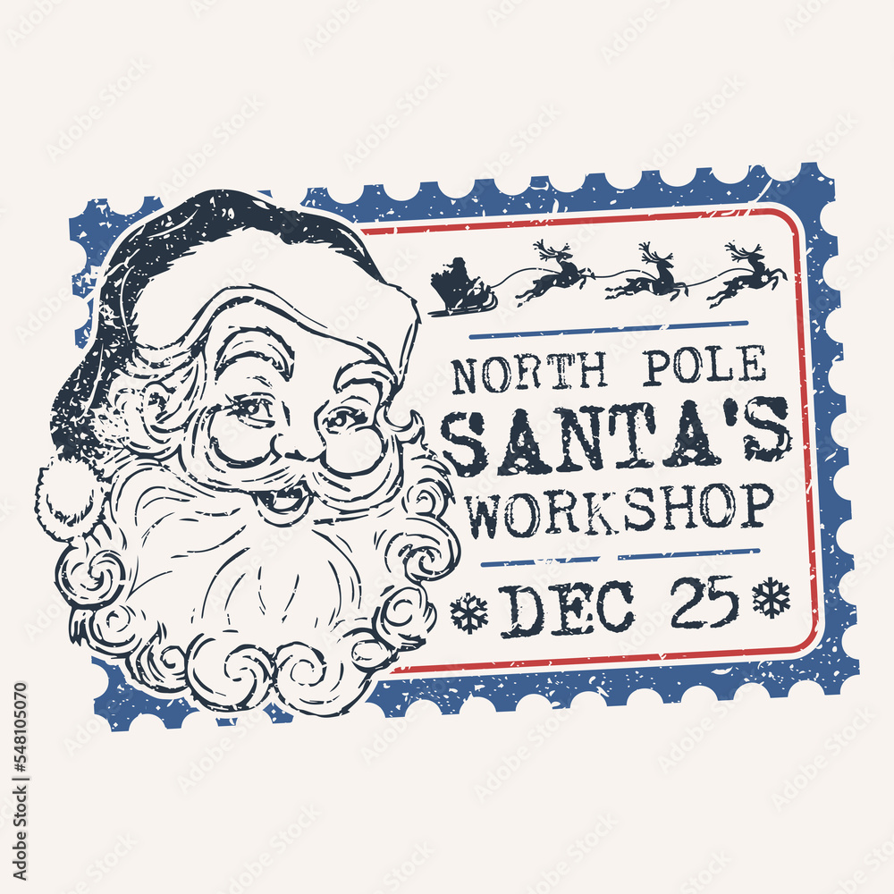 Santa Claus North Pole Stamp