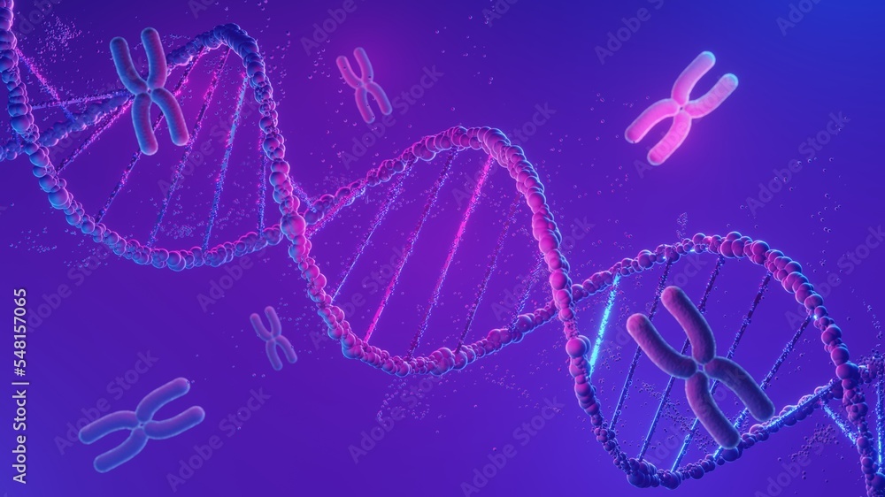 Ilustración de Stock DNA spiral structure. DNA Helix complementary ...