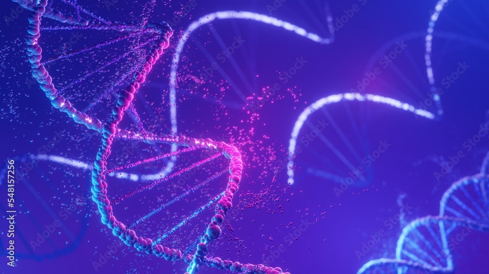 DNA spiral structure. DNA Helix complementary strand of Sequences ...