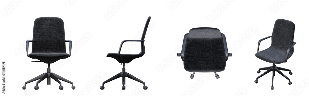 office chair isolate on a transparent background, interior furniture ...