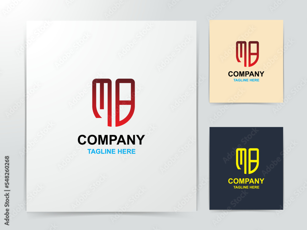 mb monogram logo design Stock Vector | Adobe Stock