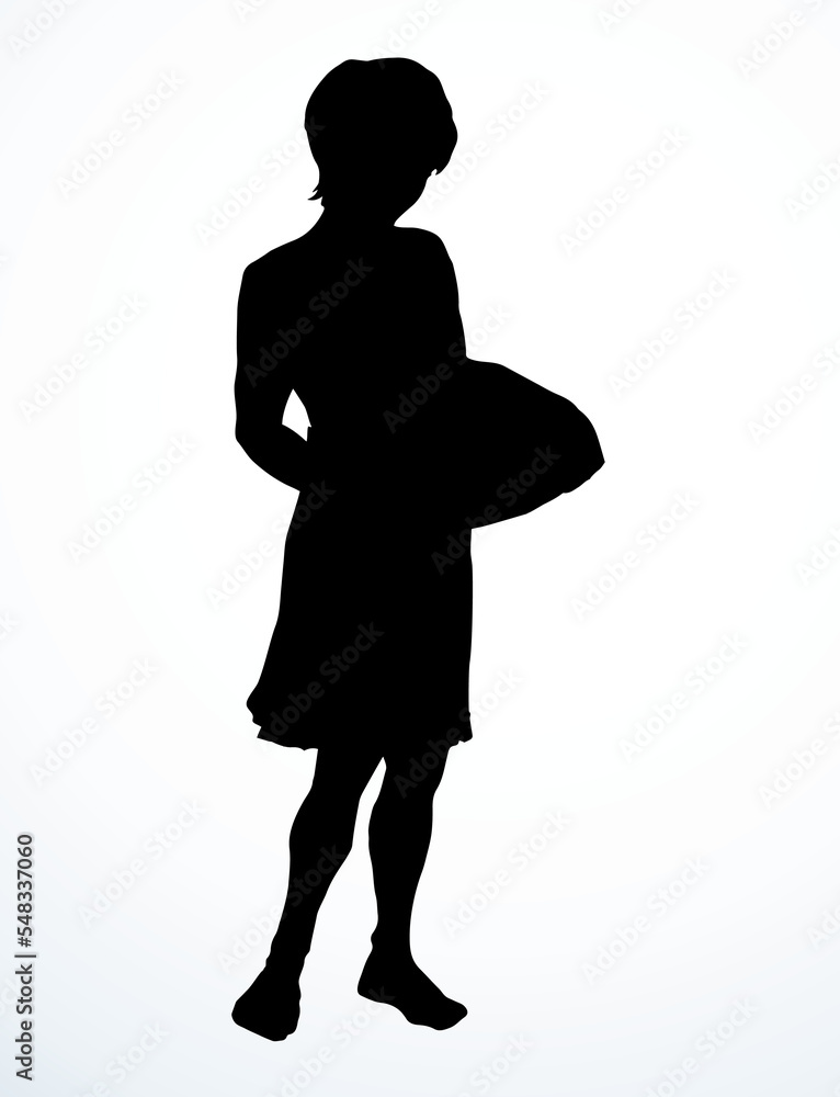 Ancient servant boy. Vector drawing Stock Vector | Adobe Stock