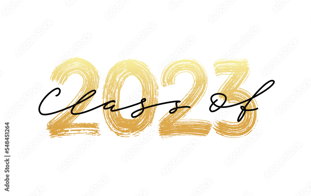 Class of 2023. Modern calligraphy. Vector illustration. Hand drawn ...