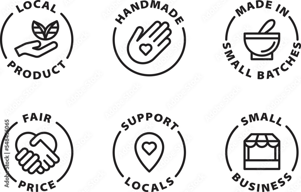 Image vectorielle Stock small business icon set, icons. Isolated vector ...