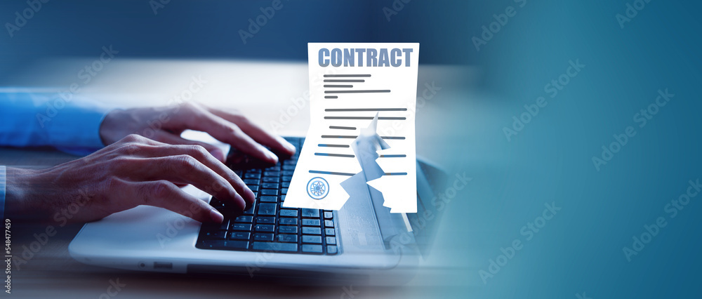 tearing in half contract agreement. Stock Photo | Adobe Stock