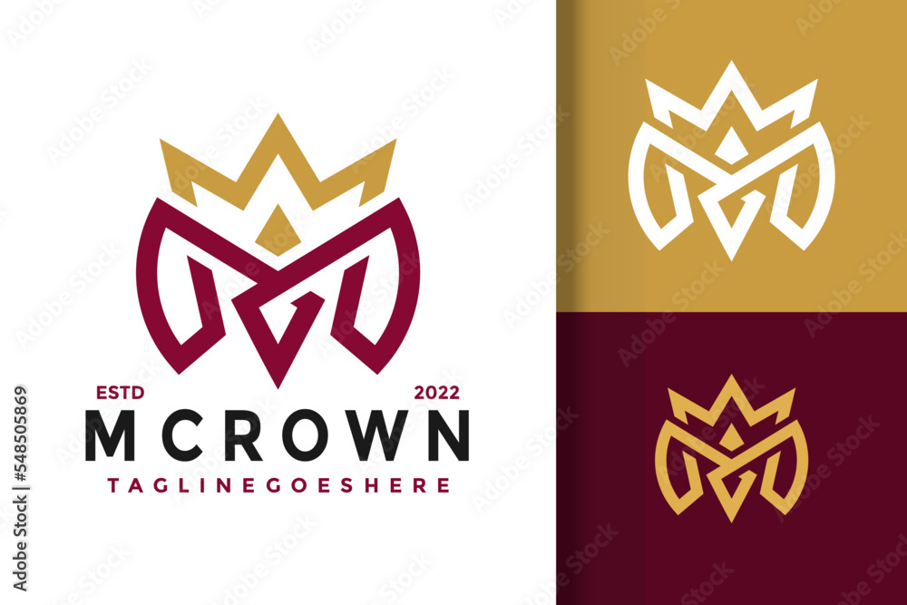 Letter M Crown Logo Design, brand identity logos vector, modern logo ...