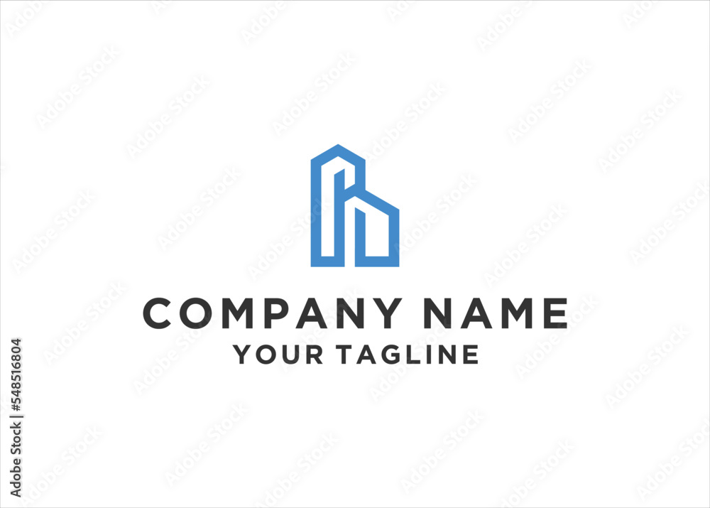 Letter H building logo design template elements Stock Vector | Adobe Stock