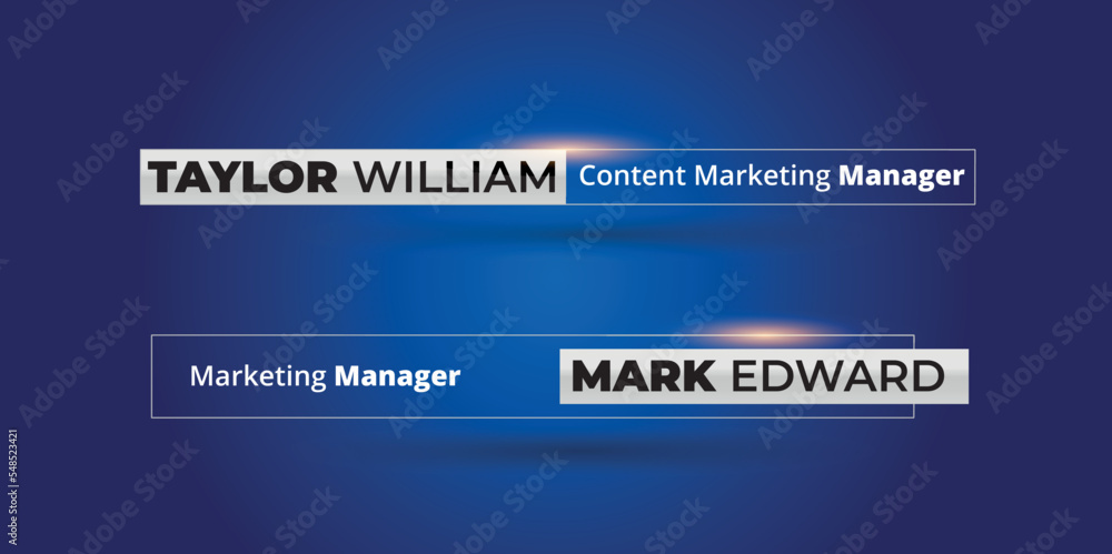 Professional Broadcast Lower third Titles Design Template Stock Vector ...