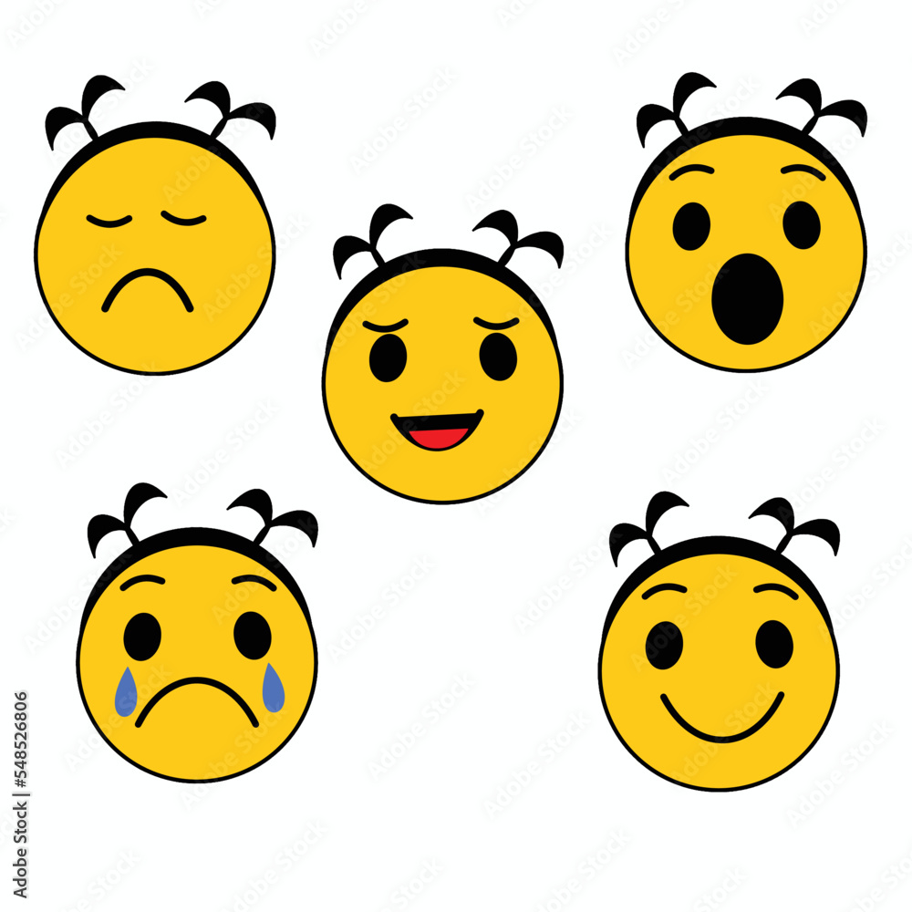 loving emoticons Cute kissing emoticon, emoji, smiley - vector ...