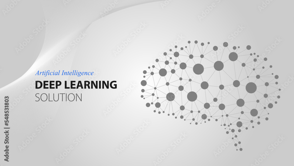AI, Artificial intelligence, DEEP LEARNING, neural network. AI brain ...