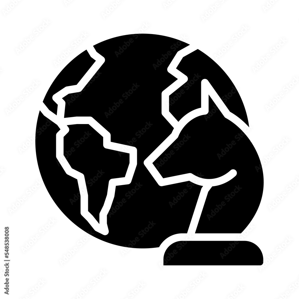 Geopolitics black glyph icon. International governance. Global ...