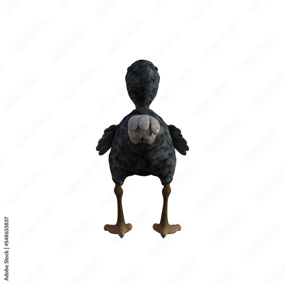 Vulture Baby Cartoon Character On Transparent Background Png File 3d