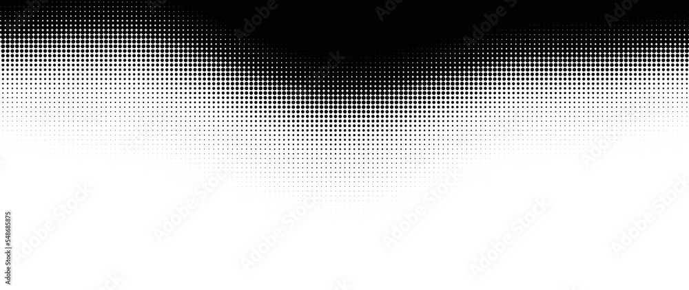 Halftone dot background pattern vector illustration. Monochrome gradient dotted modern texture ...