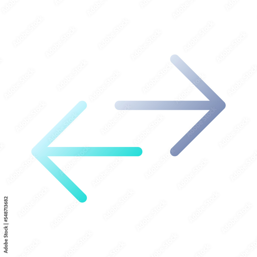 Swap languages flat gradient two-color ui icon. Translator feature. Digital dictionary button ...