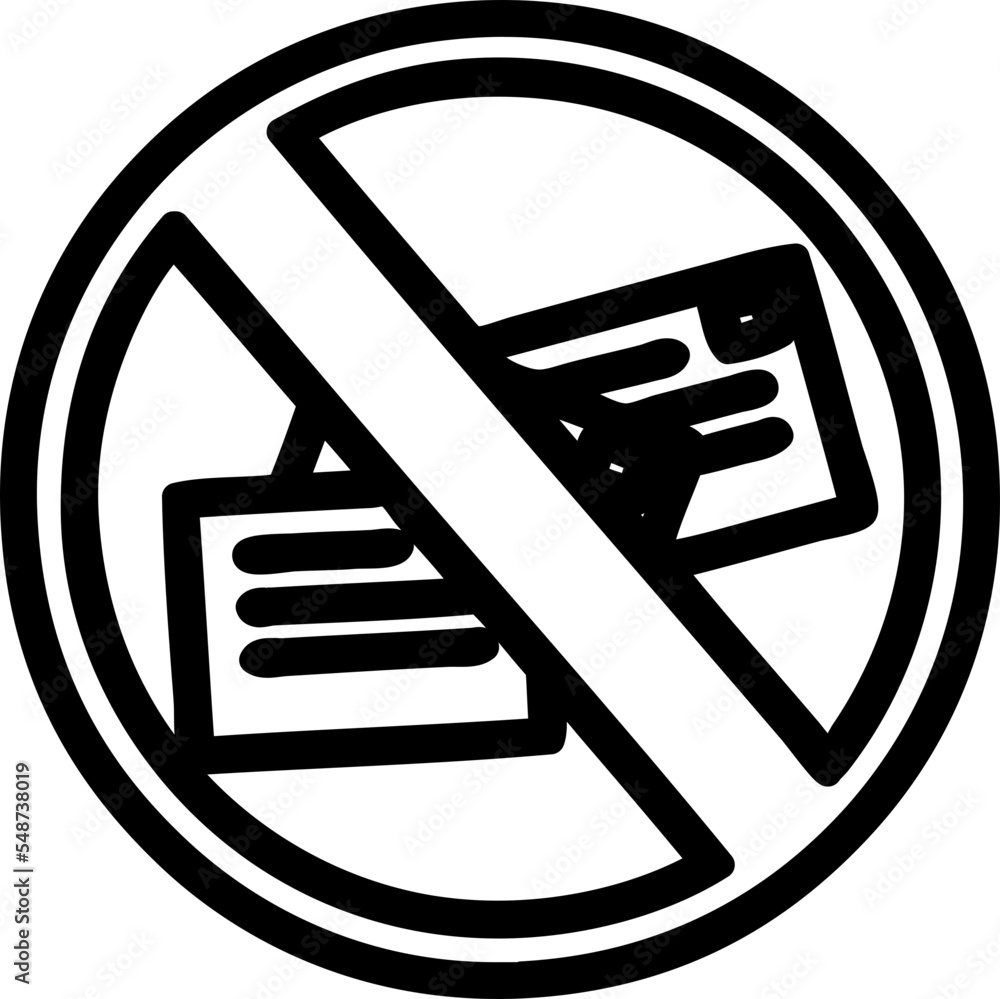 no mail icon symbol Stock Vector | Adobe Stock