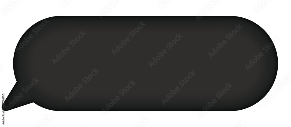 3d Text Box Black Message Bubble Stock Illustration | Adobe Stock