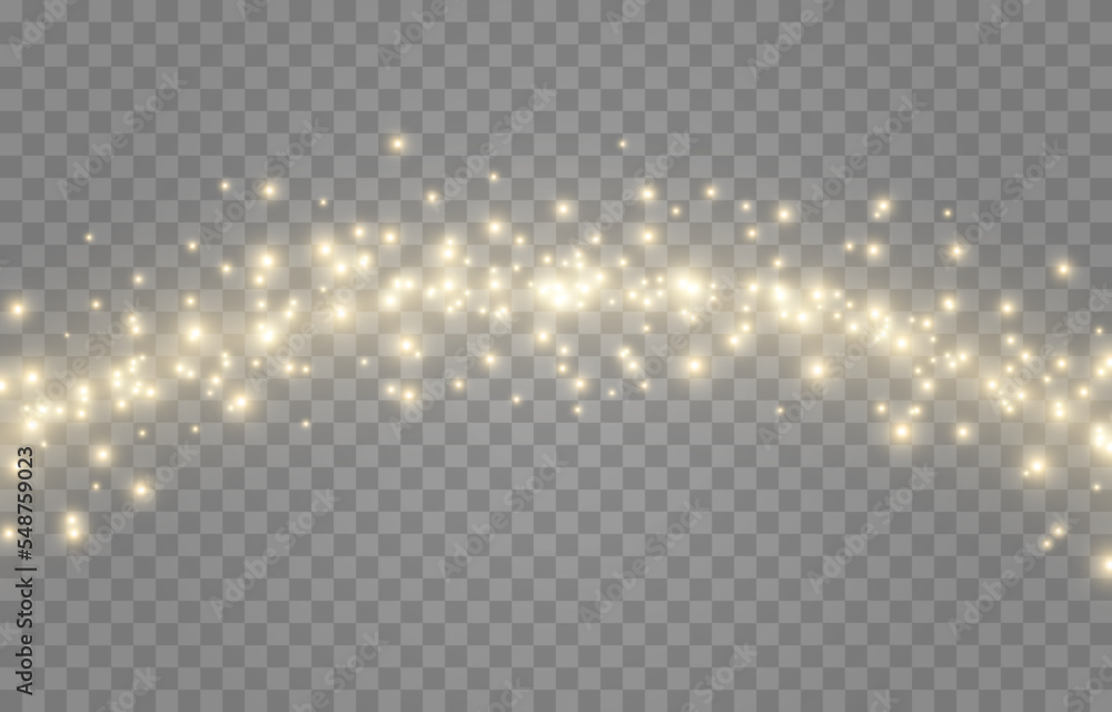 Vector magical light png. Glowing dust on an isolated transparent ...