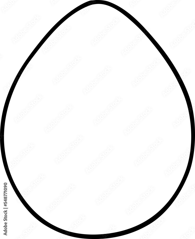 outline quirky cartoon egg Stock Vector | Adobe Stock