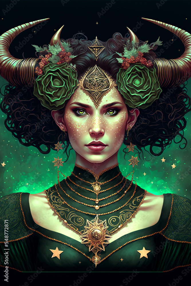 Zodiac Sign Character Illustration of Taurus, Astrological sign ...