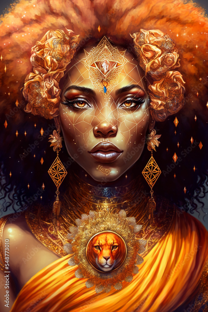 Zodiac Sign Character Illustration of Leo, Astrological sign ...